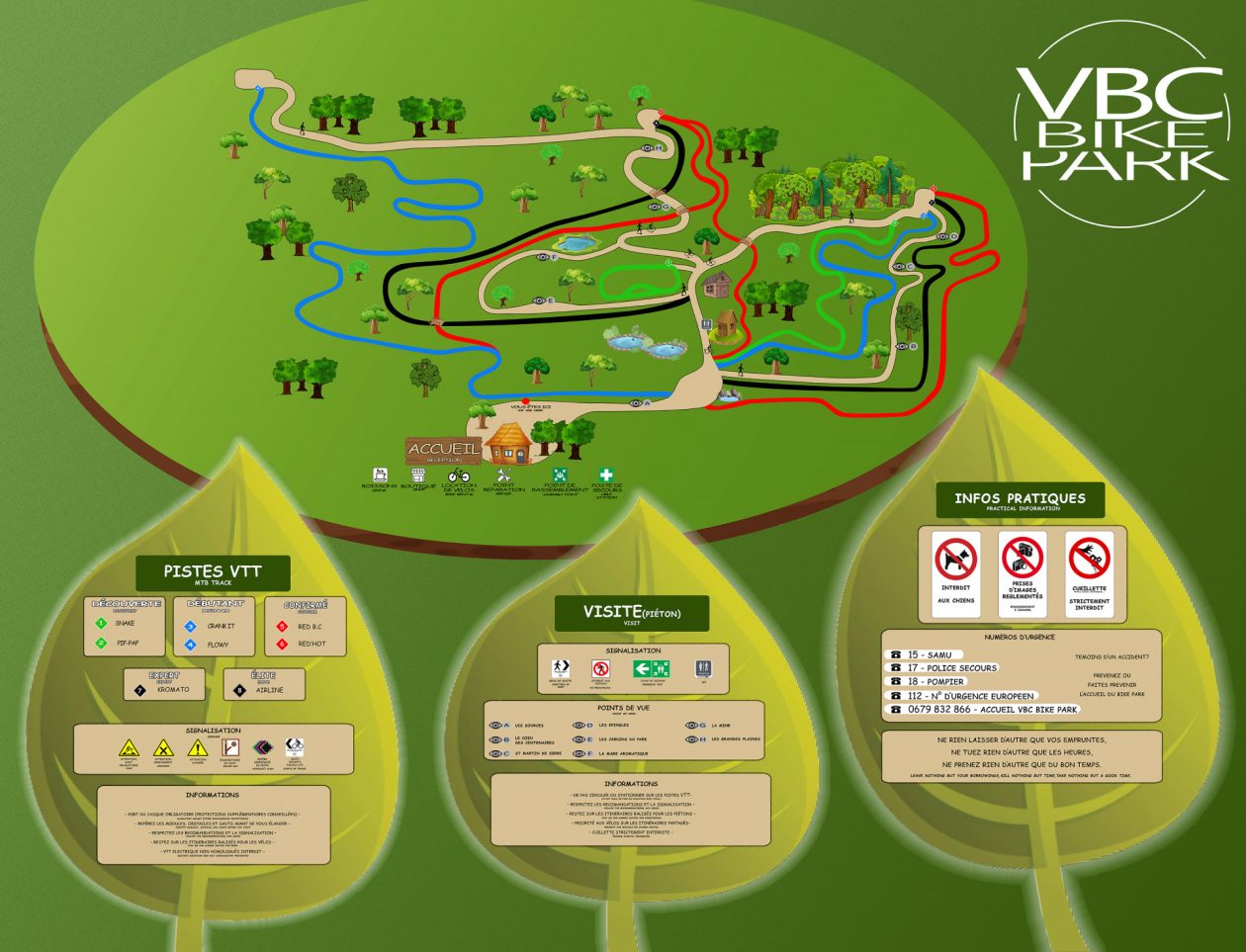 Plan des pistes - VBC Bike Park